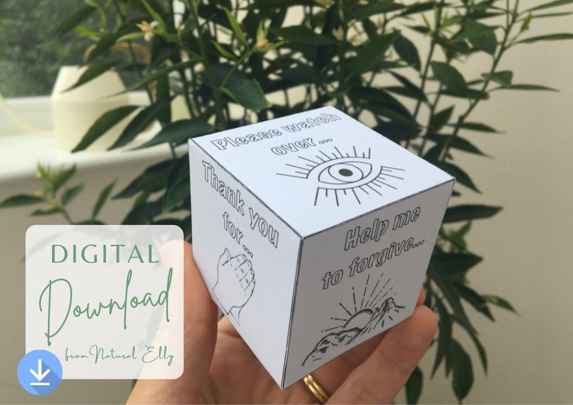 Cut and Colour Your Own Prayer Cube Printable DIGITAL DOWNLOAD | Prayer ...