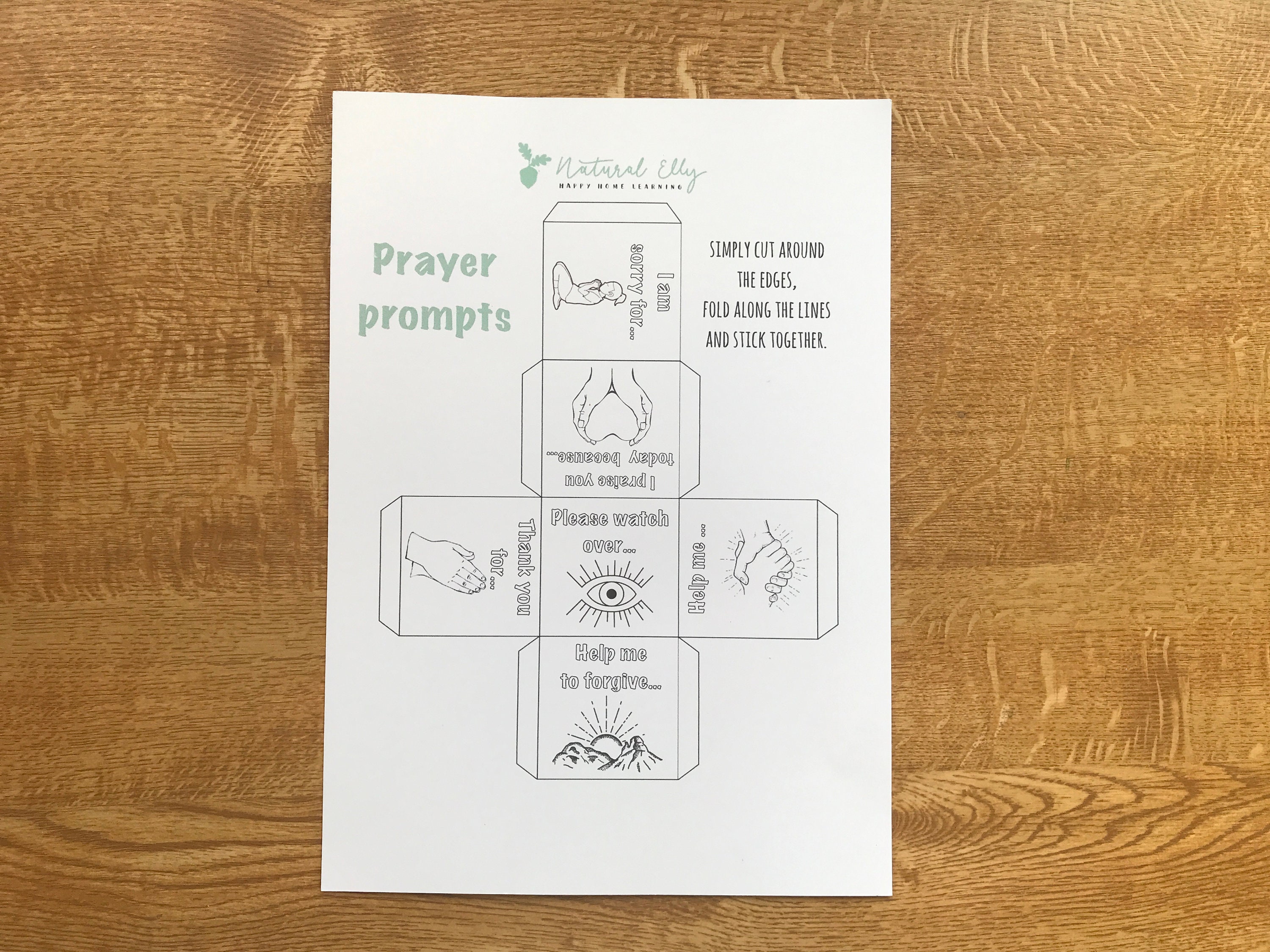 Cut and Colour Your Own Prayer Cube Printable DIGITAL DOWNLOAD | Prayer ...