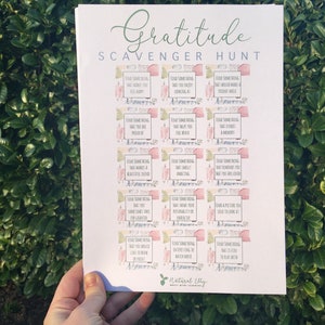 Gratitude Scavenger Hunt Printable DIGITAL DOWNLOAD | Make Your Own ...