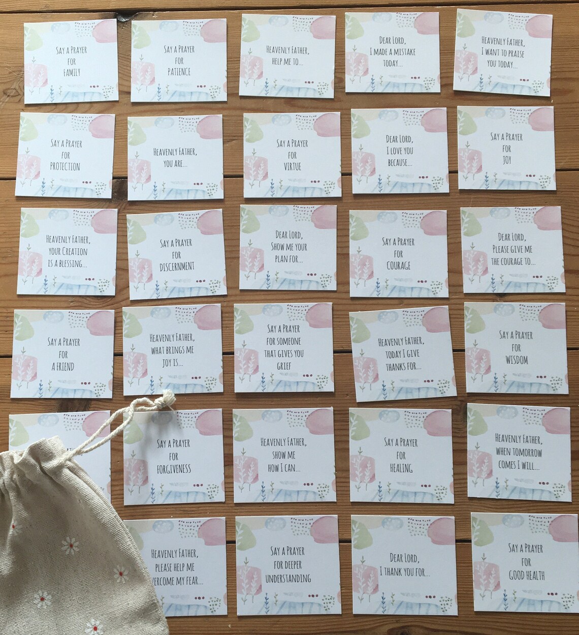 Prayer Prompt Cards Printable DIGITAL DOWNLOAD Make Your Own - Etsy