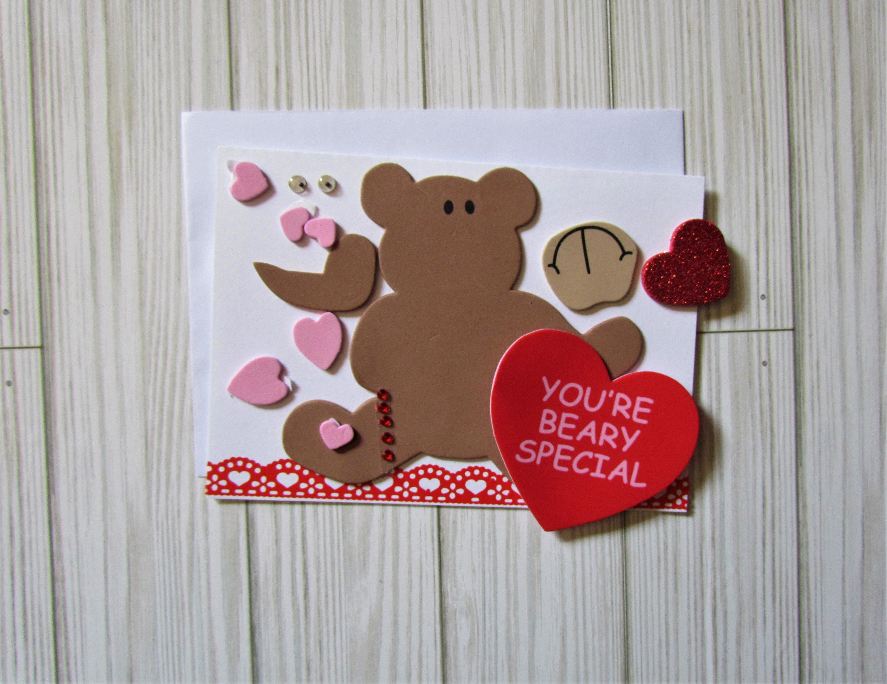 DIY Valentine Bear Card Kit Set of 2 - Etsy