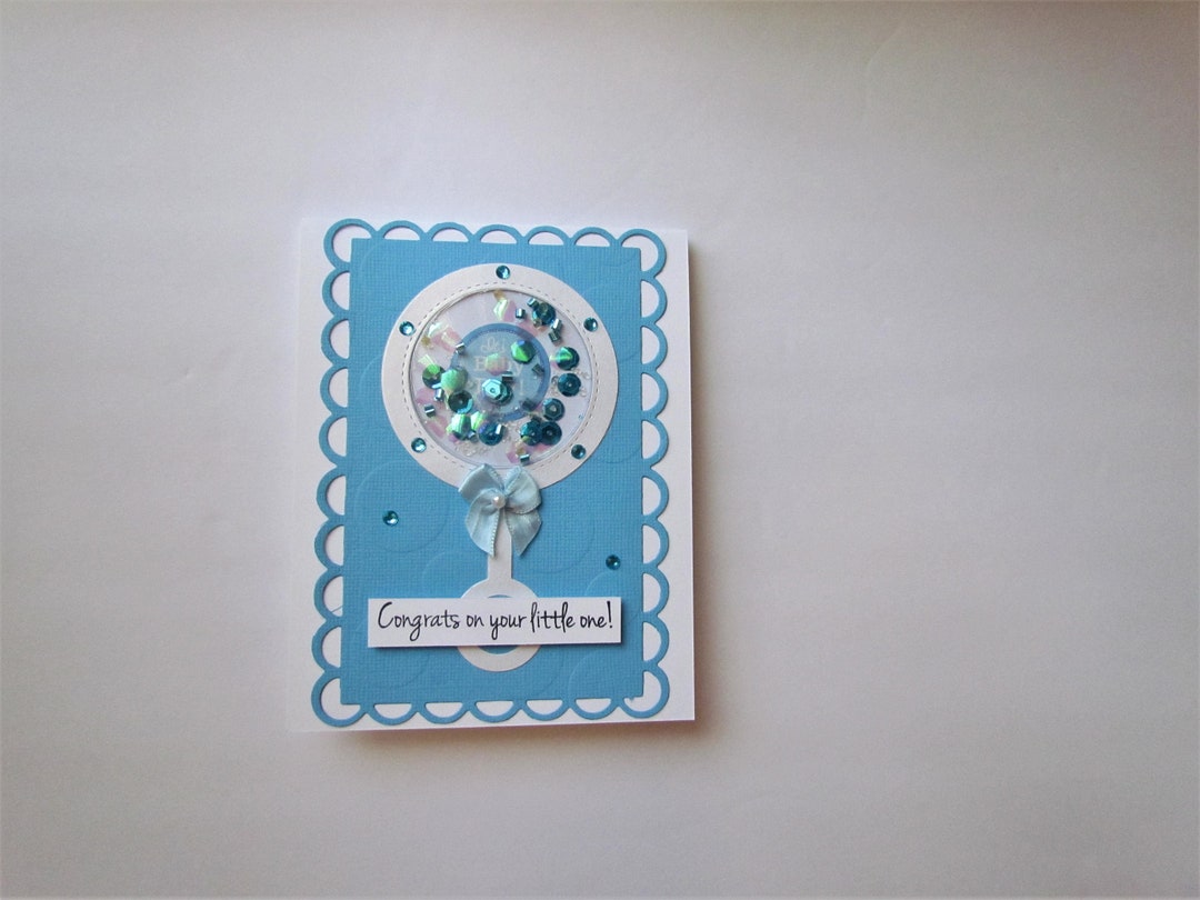 Baby Rattle Shaker Card - Etsy