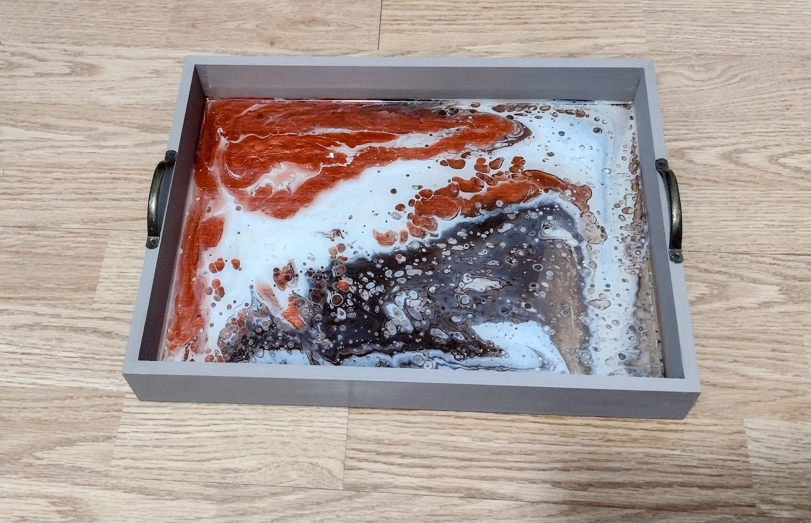 Large Poured Paint and Epoxy Serving Tray/charcuterie Boards ...