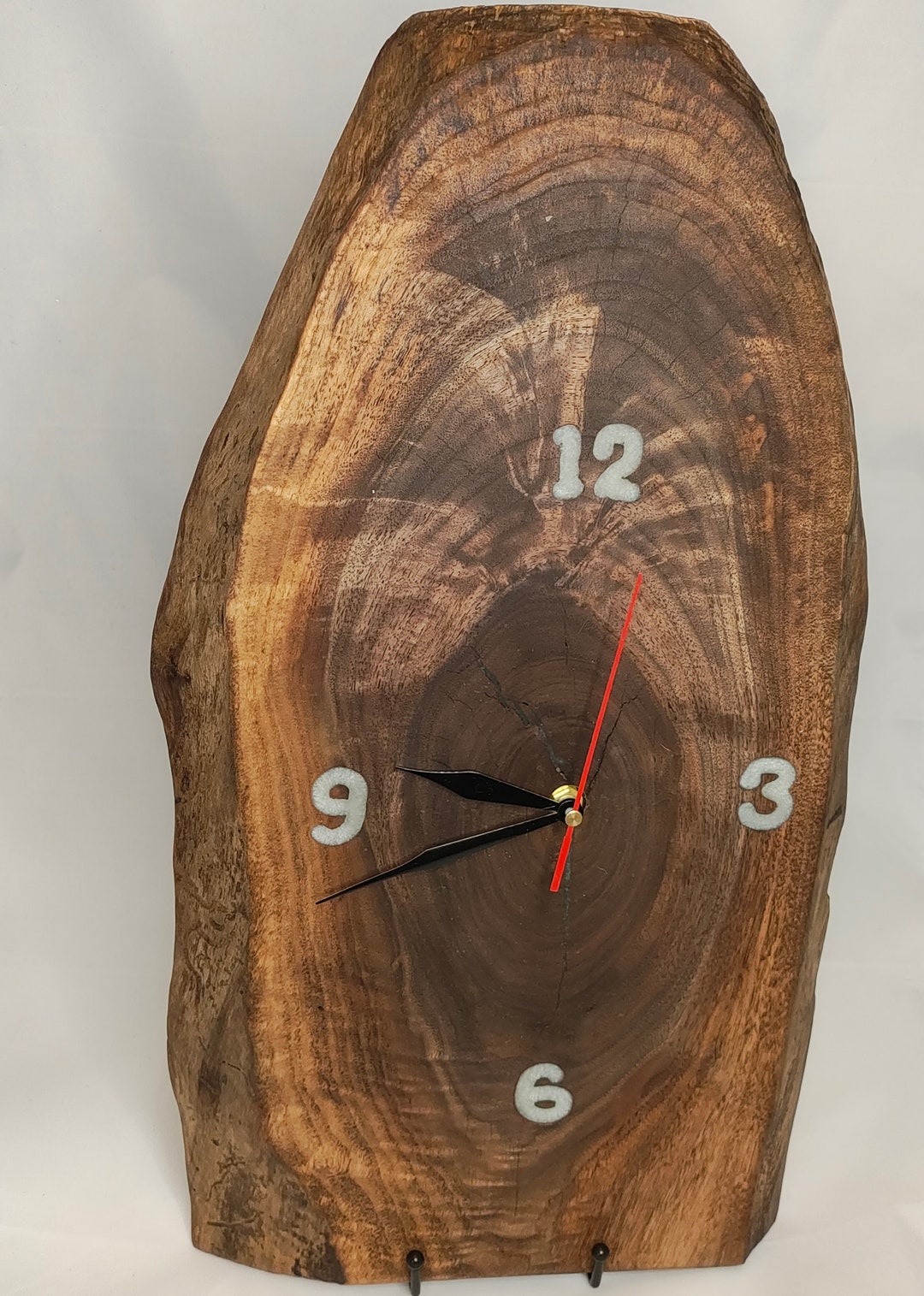 Live-edge Walnut and Epoxy Clock - Approximately 18"x11" - Etsy