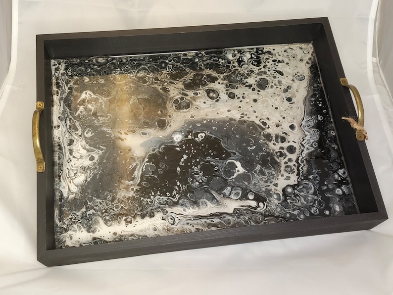 Large Poured Paint and Epoxy Serving Tray/charcuterie Boards ...