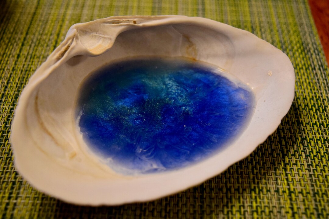 Seashell and Epoxy Trinket Trays - Etsy