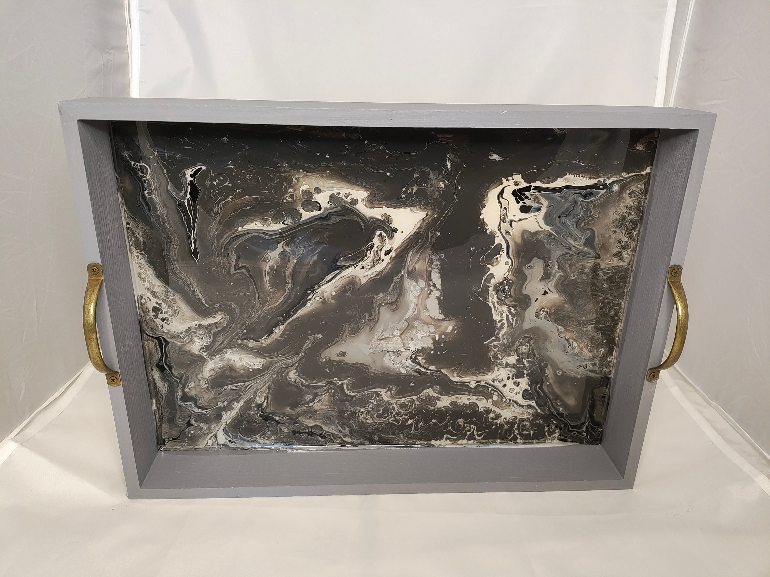 Large Poured Paint and Epoxy Serving Tray/charcuterie Boards ...