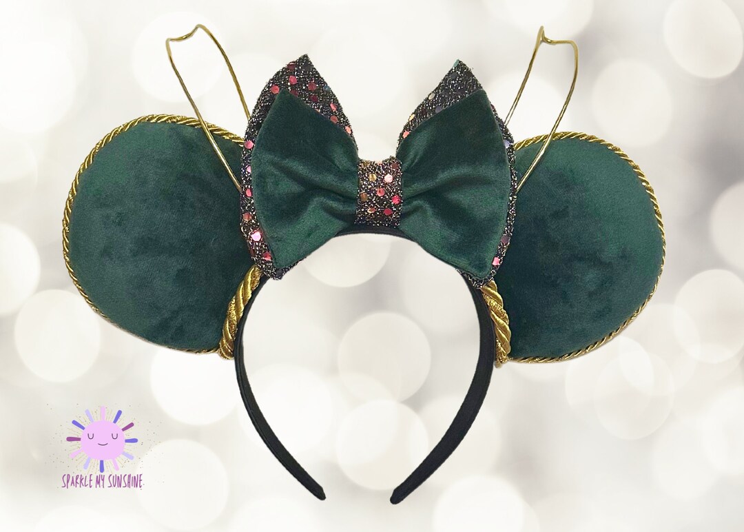 Loki Green Velvet Disney Marvel Mickey Ears Loki Gold Wire Disney ...