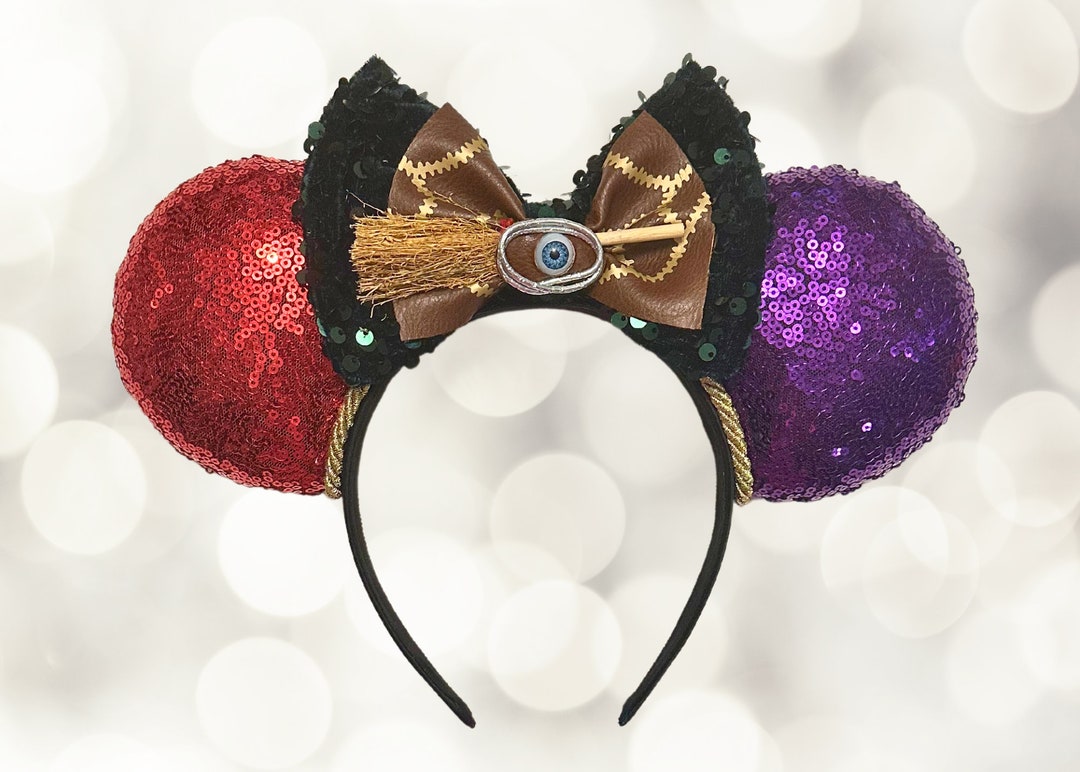 Hocus Pocus Disney Ears, Sanderson Sisters Mickey Ears, Spell Book ...