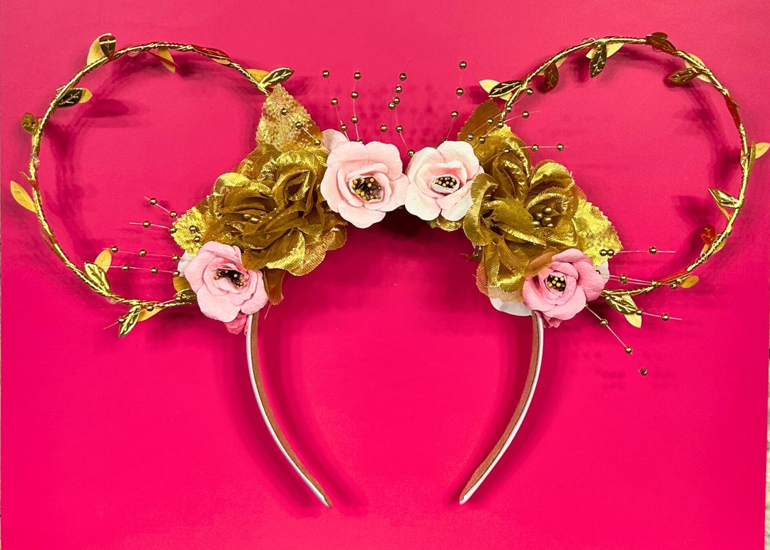 Sleeping Beauty Disney Ears, Aurora Mickey Ears, Floral Wire Minnie ...