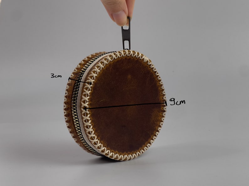 Circle Coin Purse Leather Pattern PDF Download Cable Pouch Leather ...