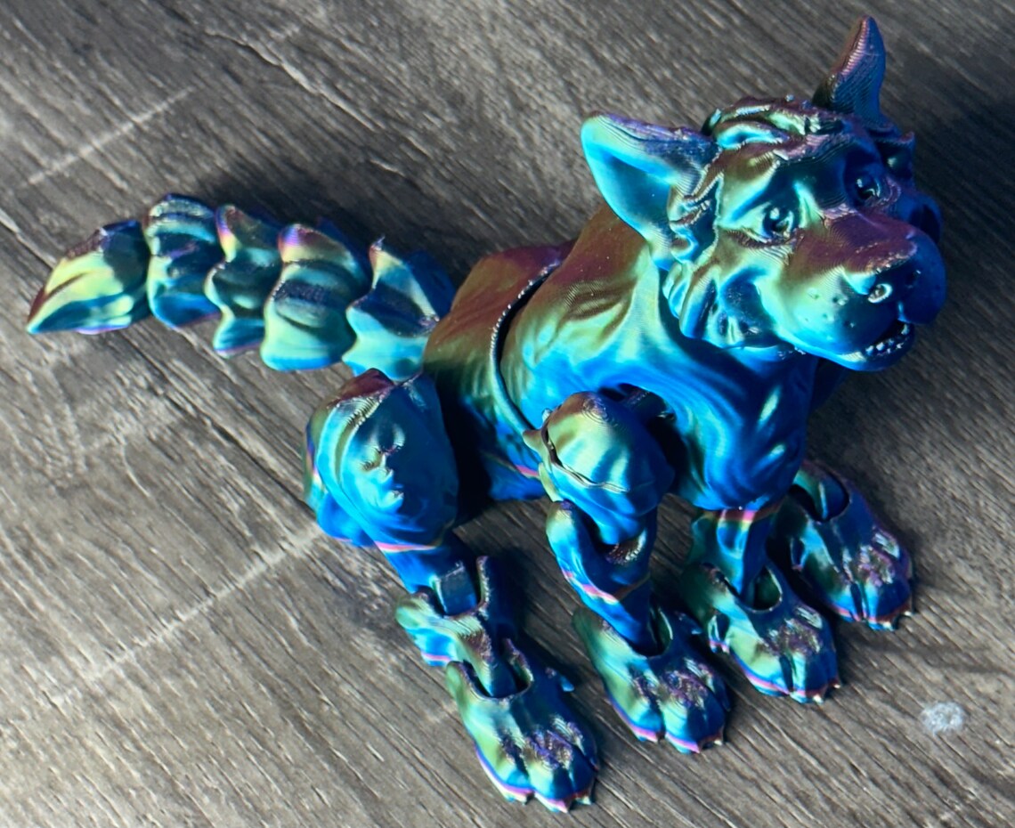 Articulated Wolf Fidget Toy - Etsy