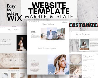 Marble Website Template - Etsy