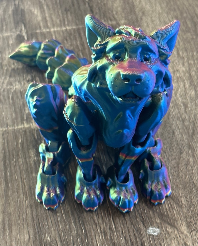 Articulated Wolf Fidget Toy - Etsy