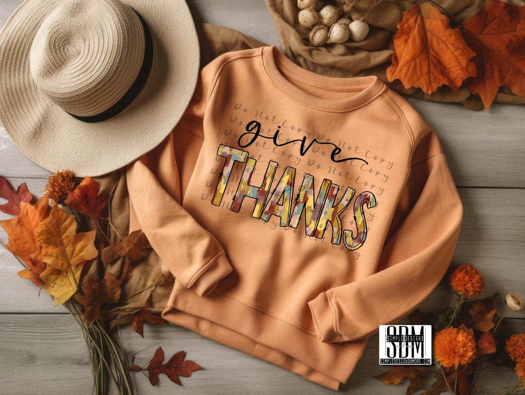 Give Thanks Digital File, Digital Download, Sublimation, Png, Tumbler ...