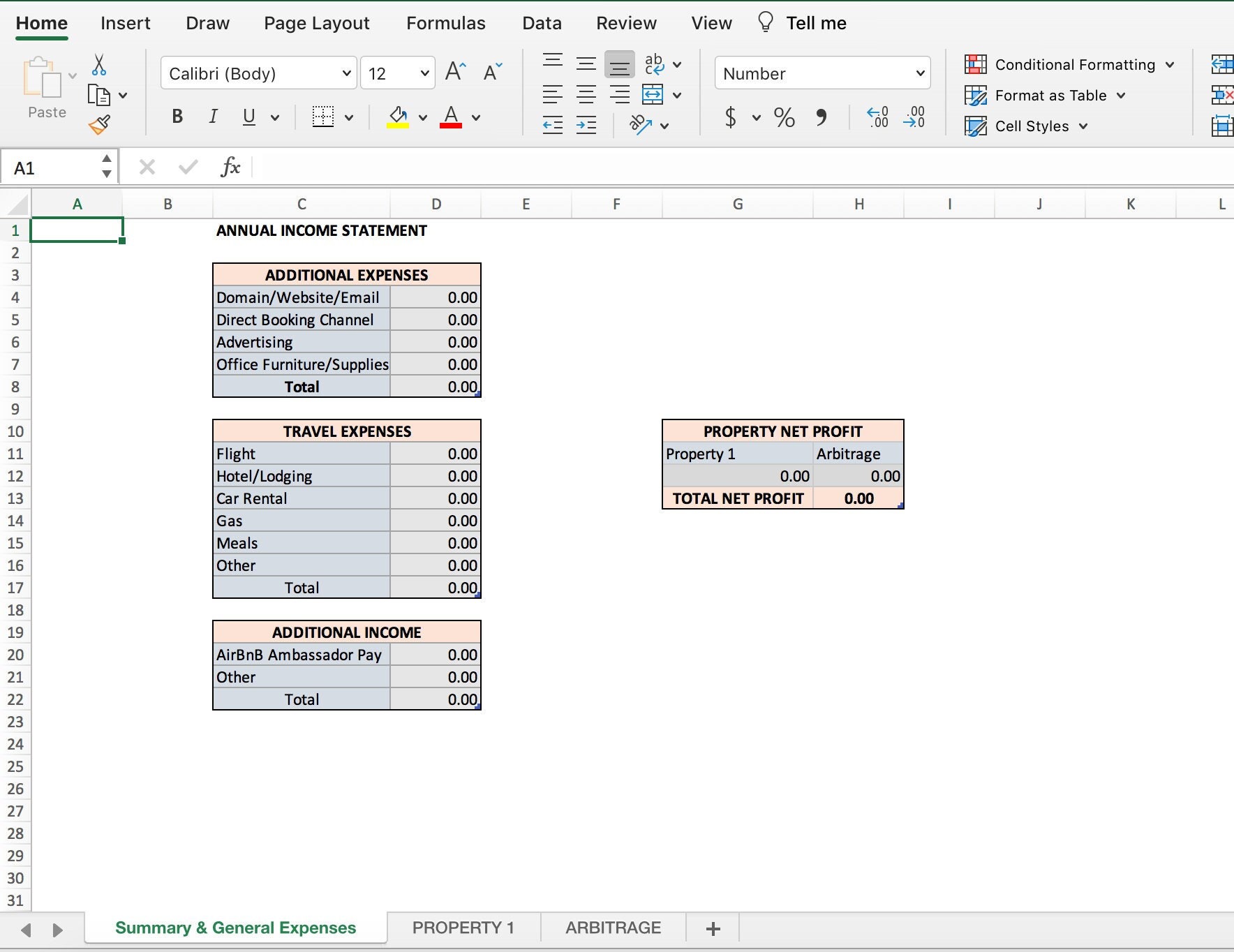 Short Term Rental Income & Expense Tracker - Monthly/annual Expenses ...