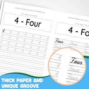 Printable Cursive Handwriting Worksheets - Numbers Focused - Etsy