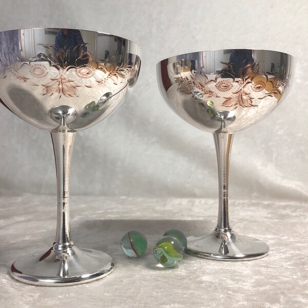 Silver Plate Goblets - Etsy
