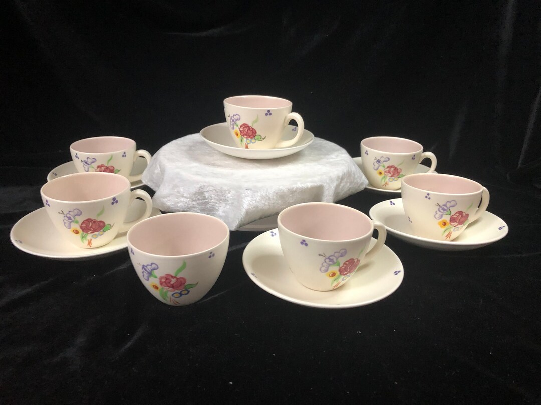 Poole Pottery Traditional Ware Hand Painted Floral RZ Pattern Tea ...