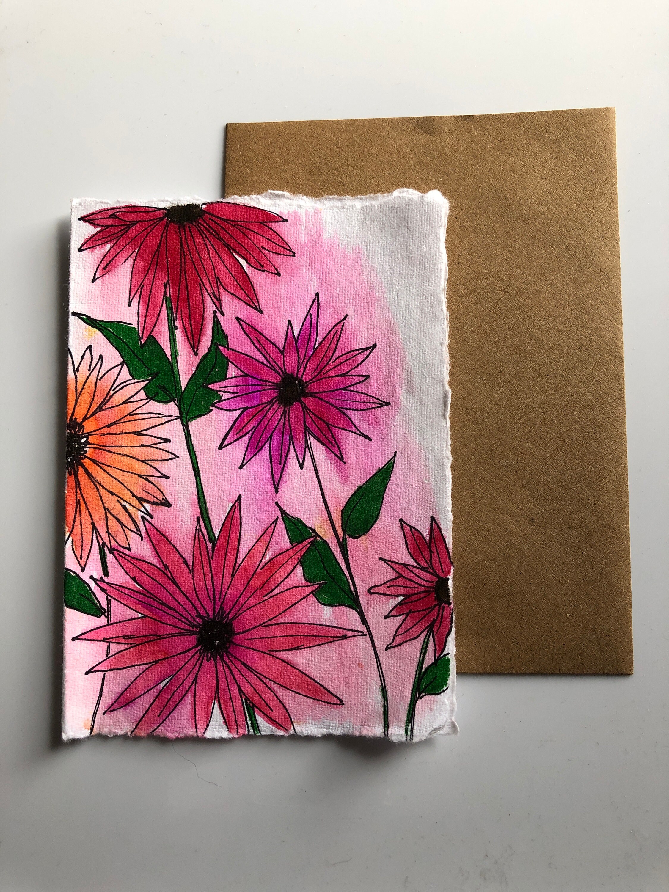 Original Watercolor Color Note Cards - Etsy
