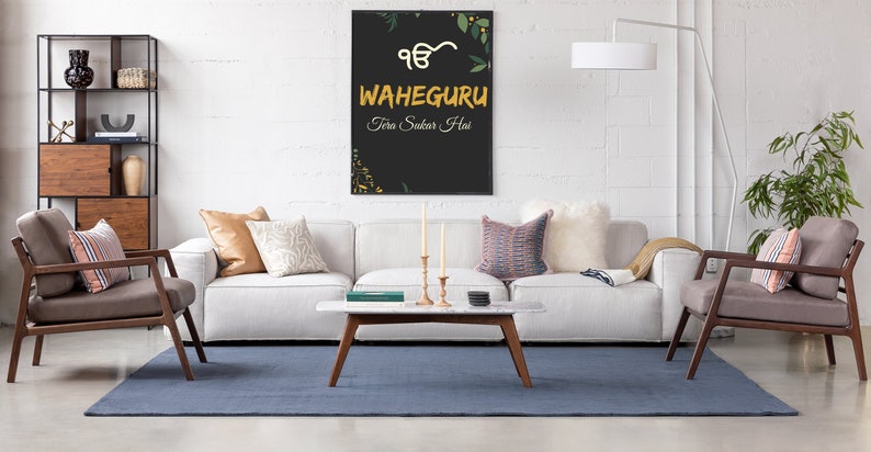 Waheguru in English, Punjabi Home Décor , Waheguru Sikh Wall Art ...