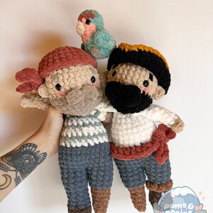 Pirate Mateys Amigurumi Pattern, Crochet Pirate Pattern Only - Etsy