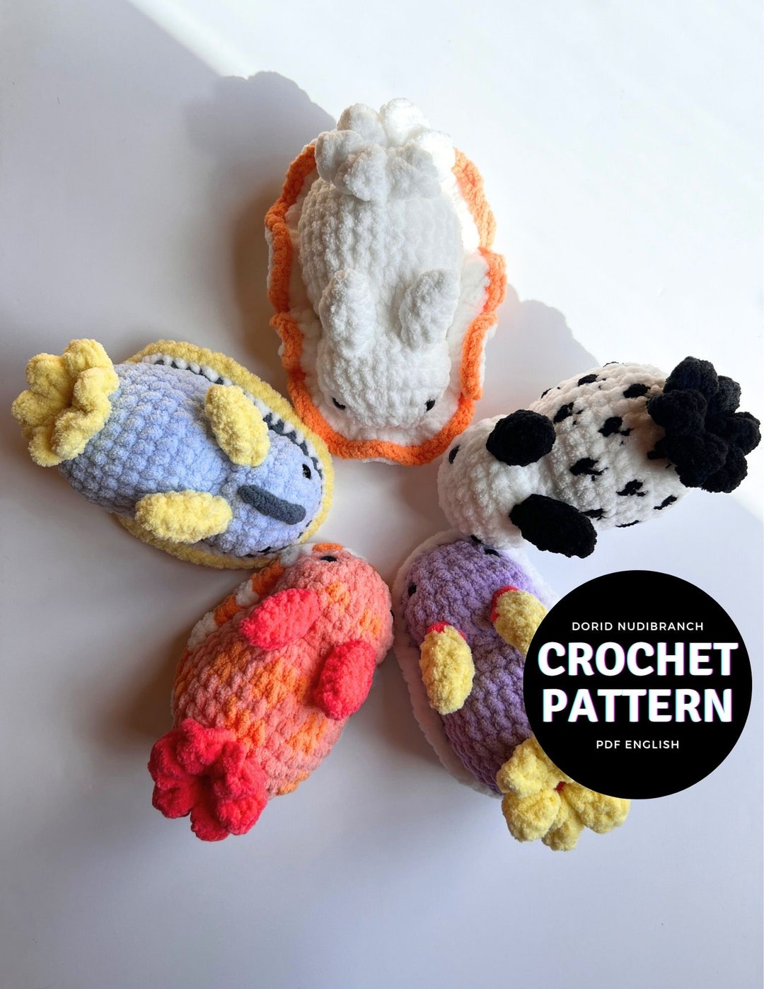Dorid Nudibranch Amigurumi Pattern, Crochet Sea Slug Pattern Only - Etsy