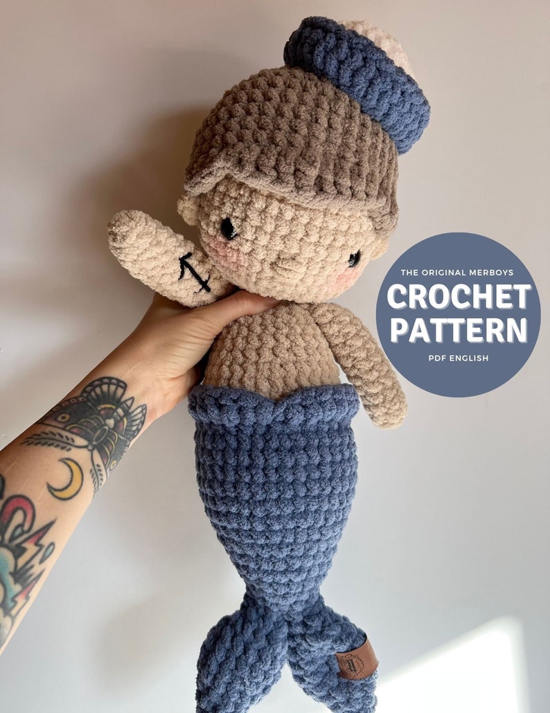 The Original Merboys Amigurumi Pattern Crochet Merboy Plushie - Etsy
