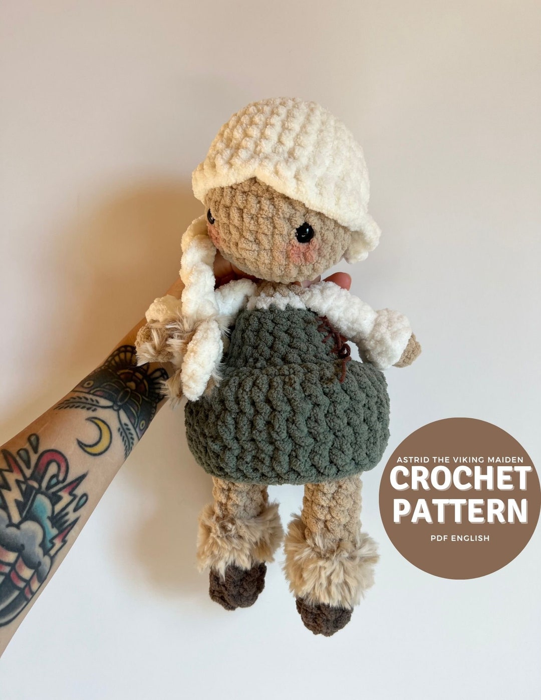 Astrid the Viking Maiden Amigurumi Pattern, Crochet Viking Doll Pattern ...