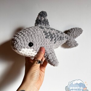 Taika the Tiger Shark Amigurumi Pattern, Crochet Tiger Shark Plushie ...