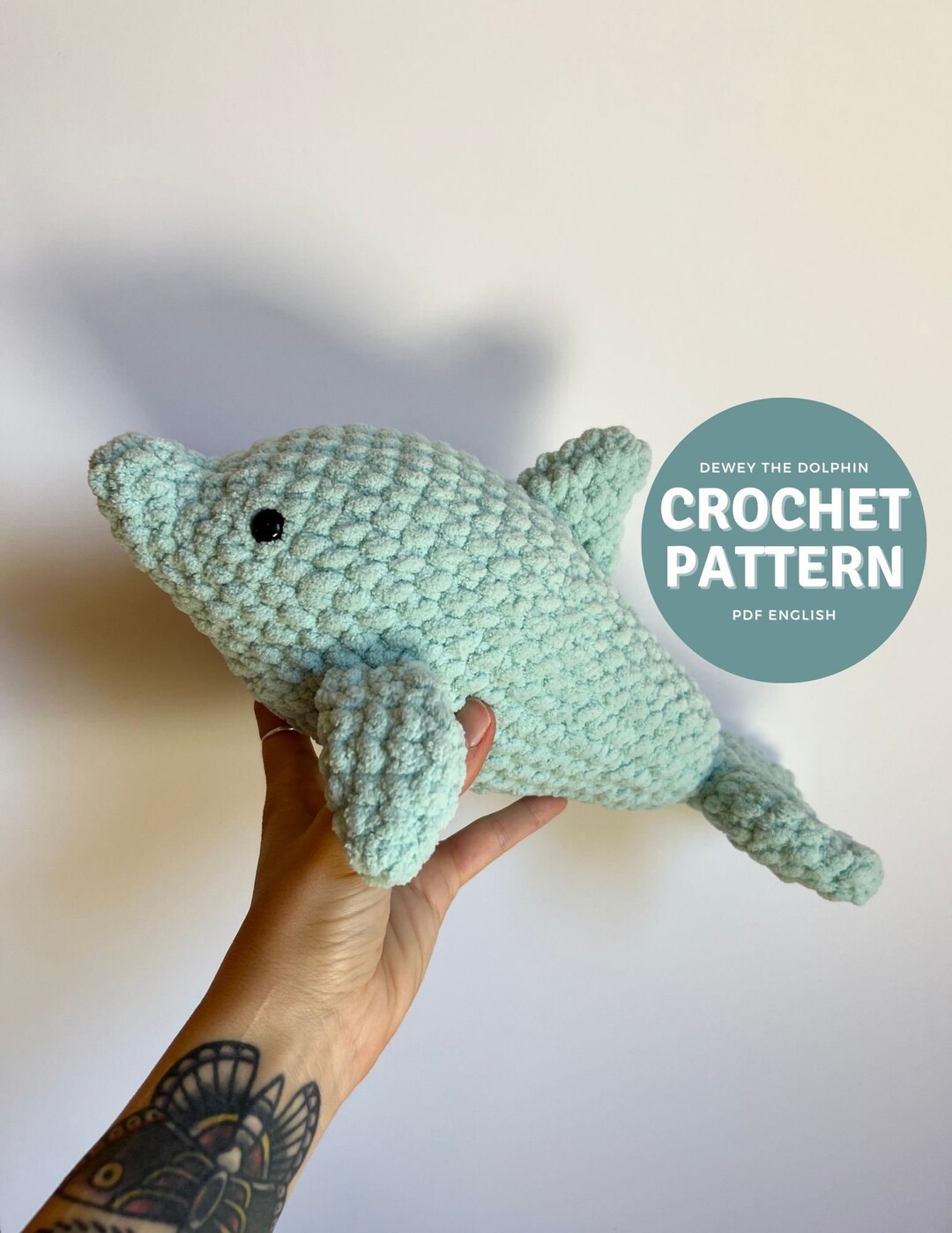 Dewey the Dolphin Amigurumi Pattern, Crochet Dolphin Plushie Pattern ...