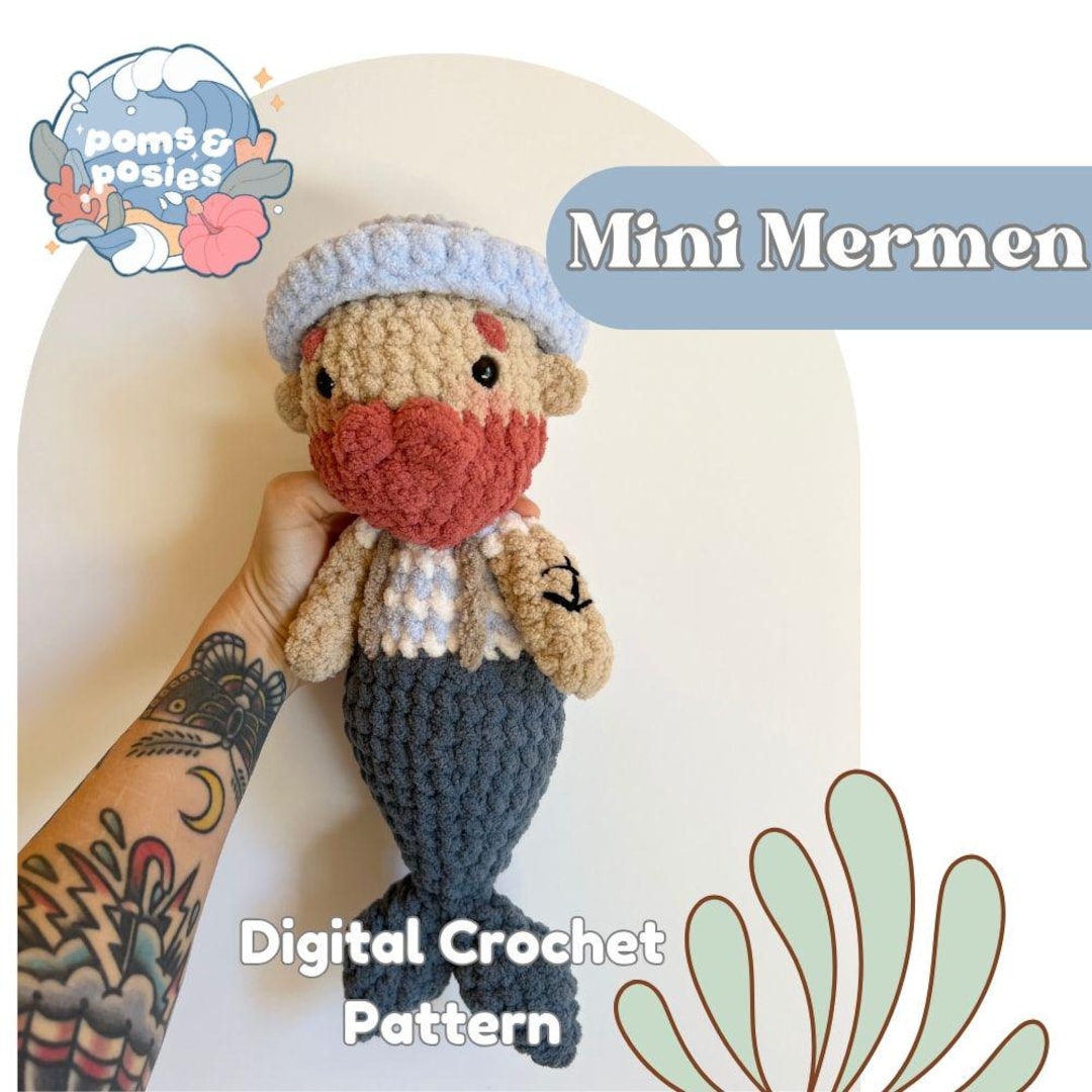 The Mini Mermen Amigurumi Pattern, Crochet Mini Mermen Plushie Pattern ...