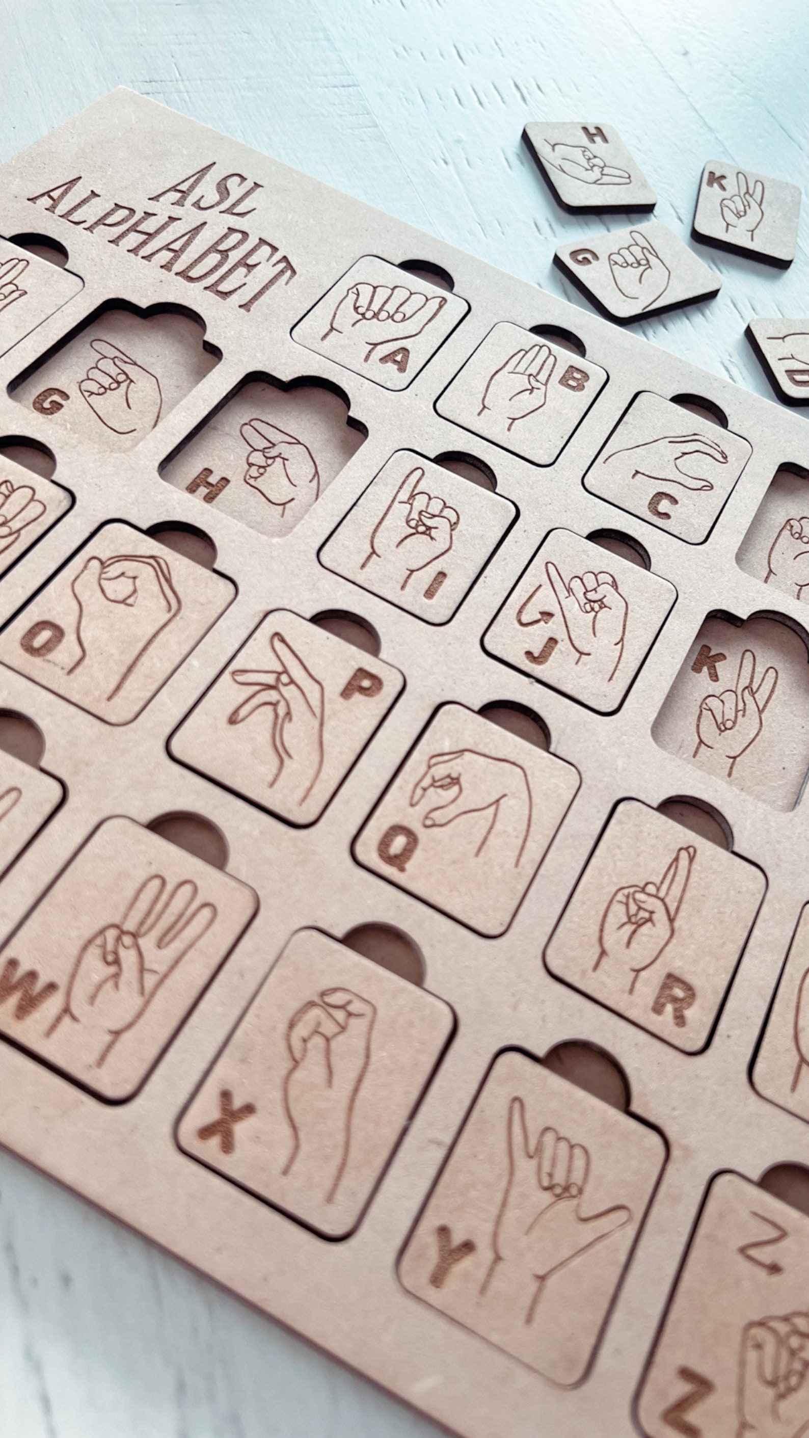 ASL Alphabet Educational Puzzle - Etsy