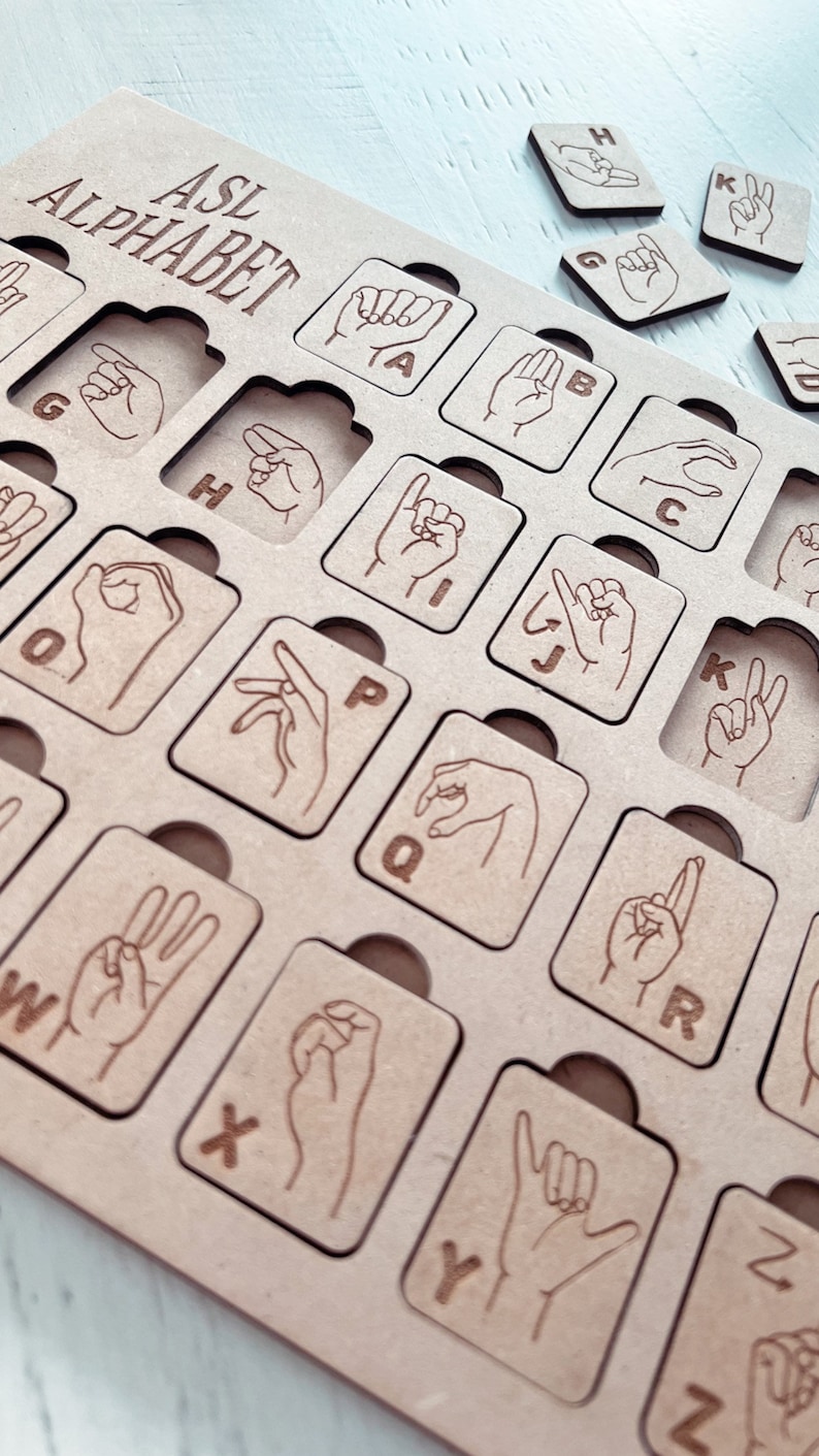 ASL Alphabet Educational Puzzle - Etsy
