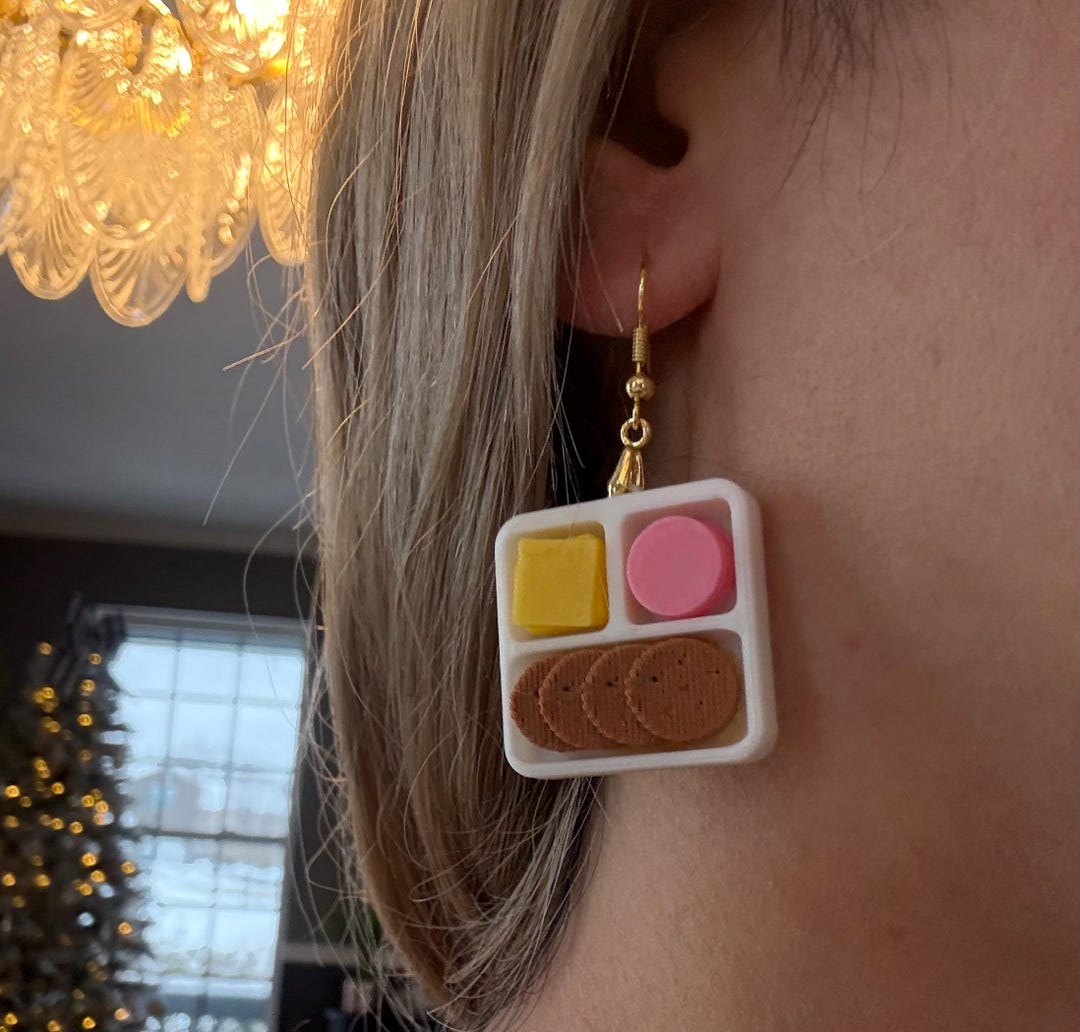 3D Printed Lunchable Earrings • Cute Snack Earrings • Hypoallergenic ...