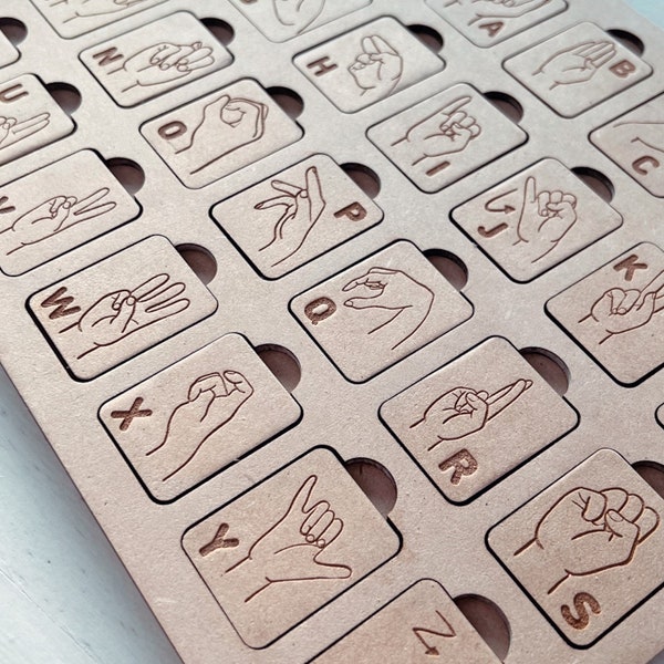 ASL Alphabet Educational Puzzle - Etsy UK
