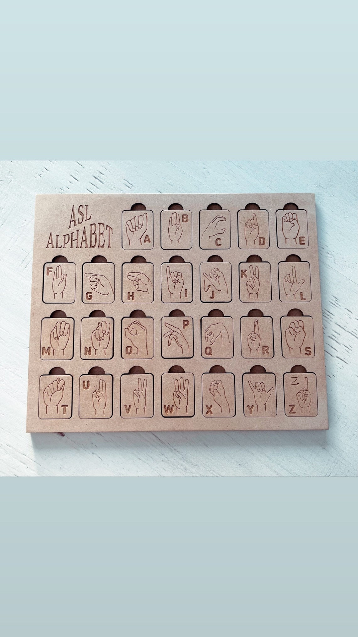 ASL Alphabet Educational Puzzle - Etsy