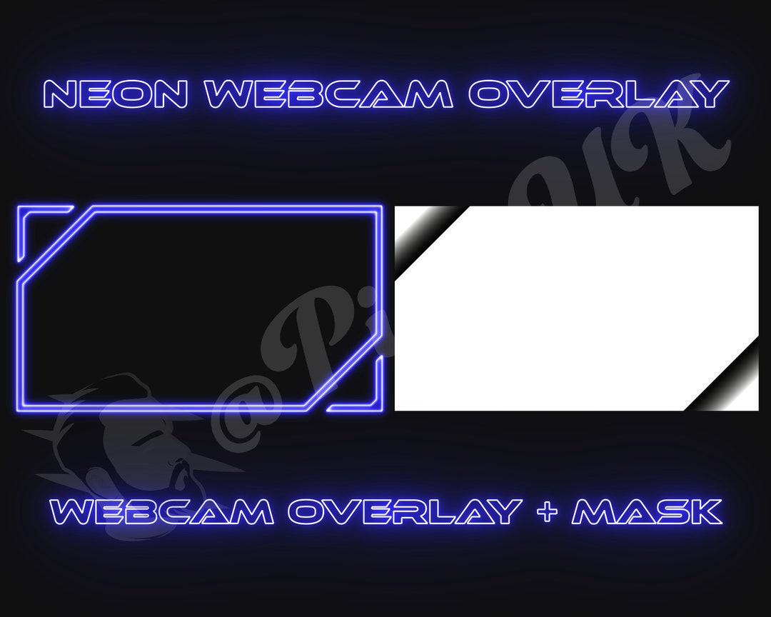 Neon Webcam Overlay Blue Neon Webcam Webcam Mask - Etsy