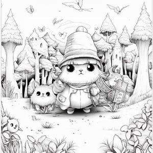 Forest Coloring Book Printable: Wildlife Animals & Nature Adventure for ...
