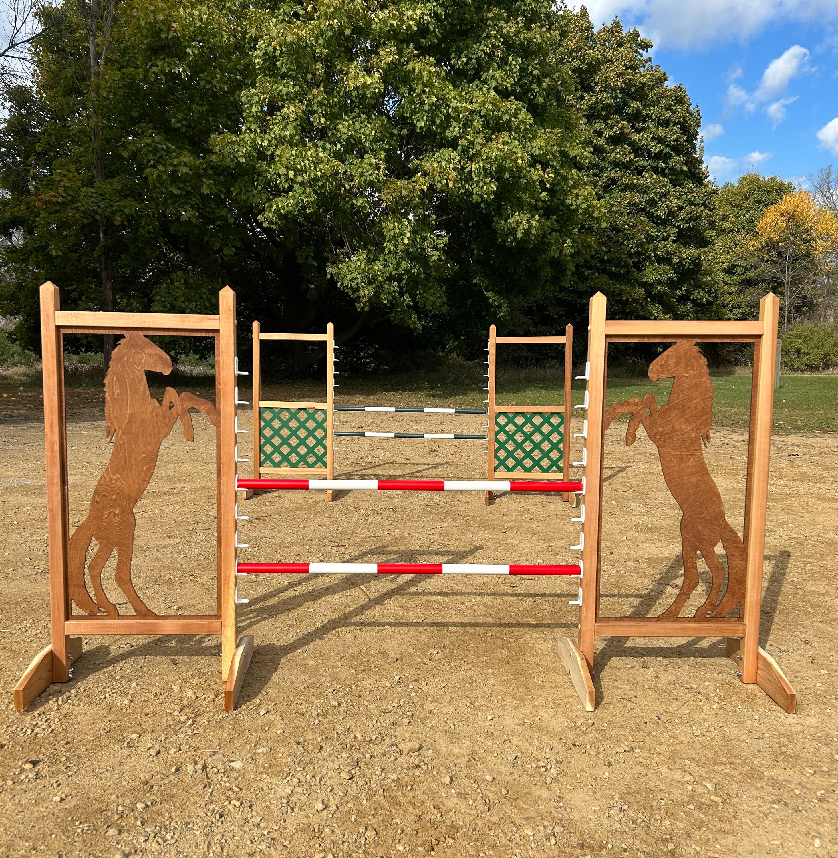 Custom Hobby Horse Jumps – Handmade Adjustable Cedar Standards With ...