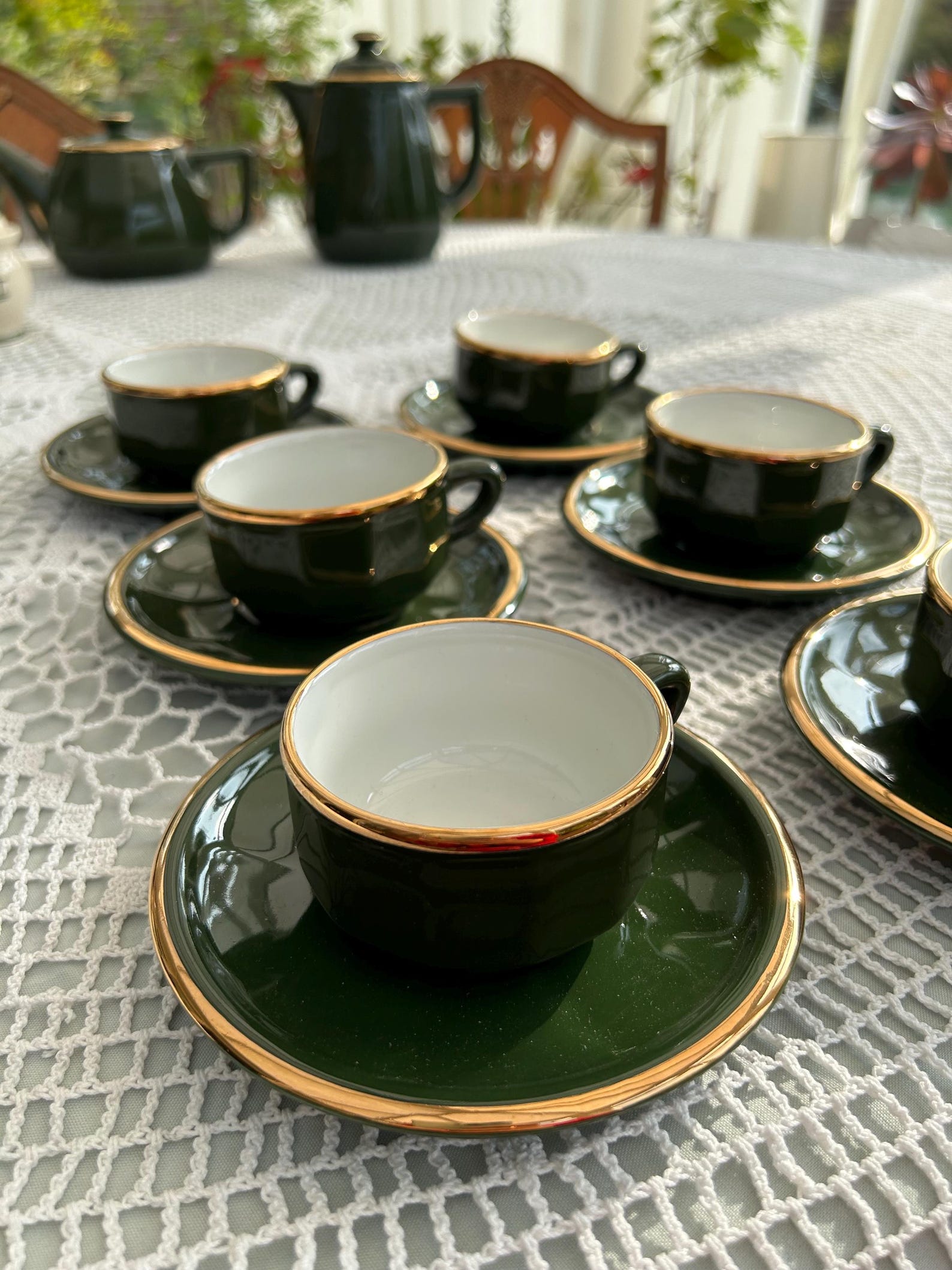 Apilco Espresso Coffee Cup Set of Six | Excellent Condition | Stamps on ...