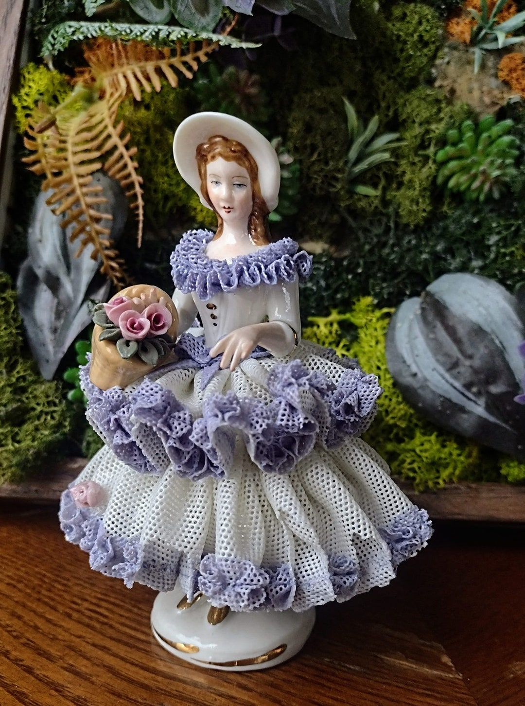Irish Dresden Gorgeous Petite Porcelain Figurine C1920s Stands at 5 ...
