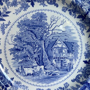 Spode Blue Room Collection - "rural Scenes" Decorative Plate - 1882 - Etsy