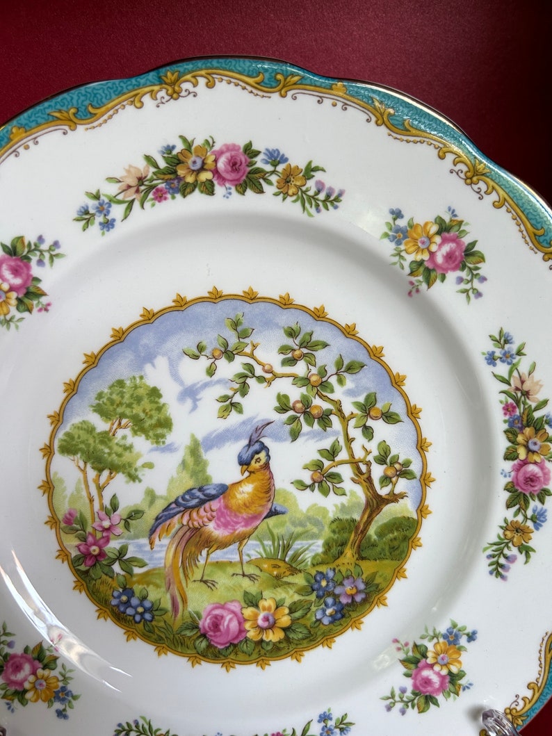 Royal Albert Chelsea Bird Pheasant Plate - 26cm Vintage Fine Bone China ...