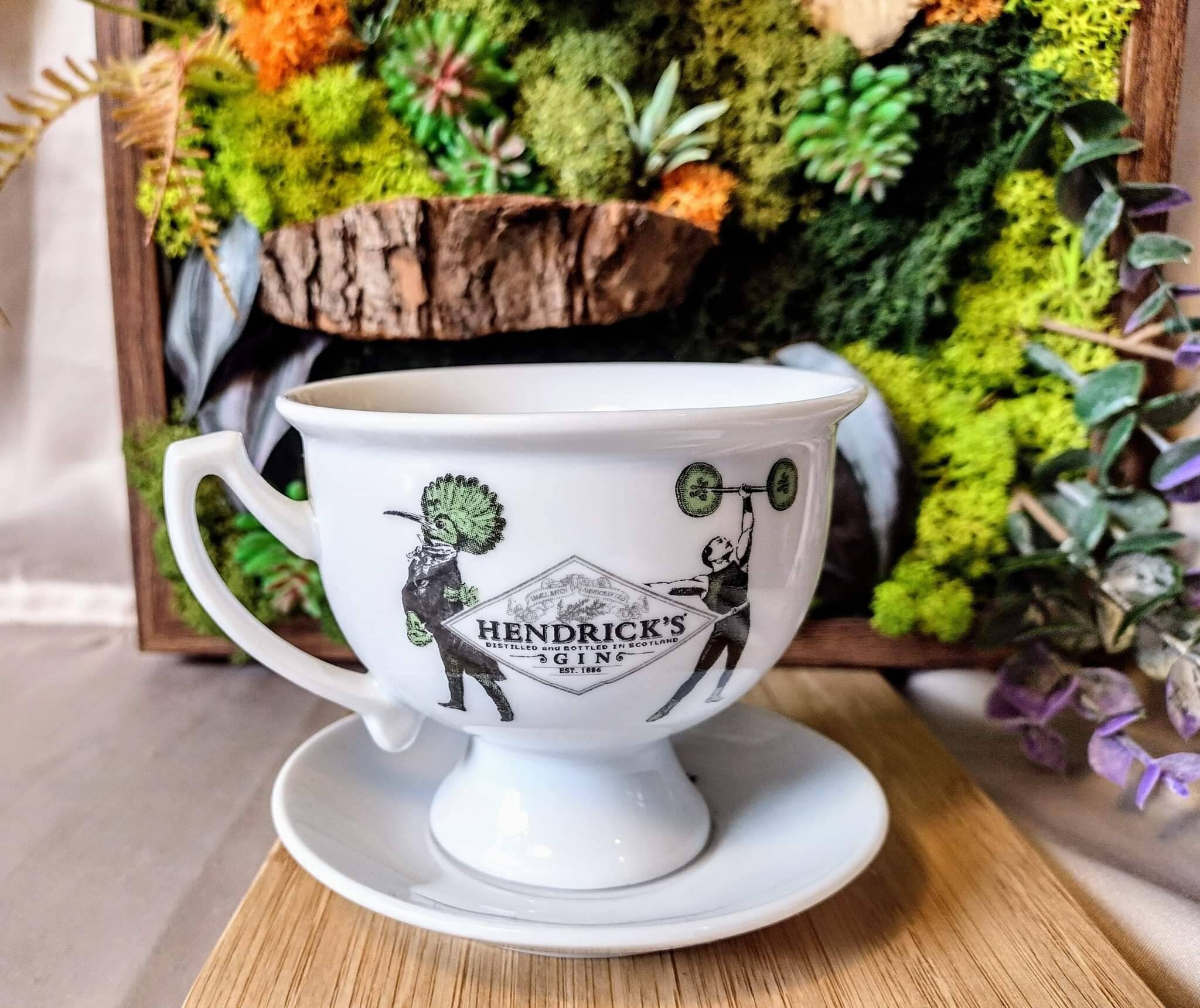 Hendricks Gin Cup & Saucer Ceramic Gin Set Tea Set Goblet Drinking ...