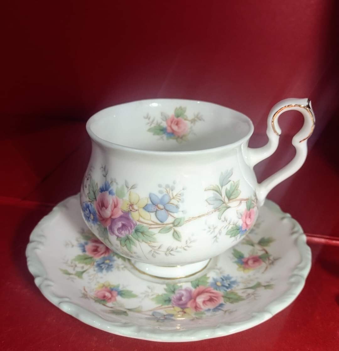 ROYAL ALBERT Coffee Duo Set 'colleen' Series, Fine Bone China Made in ...