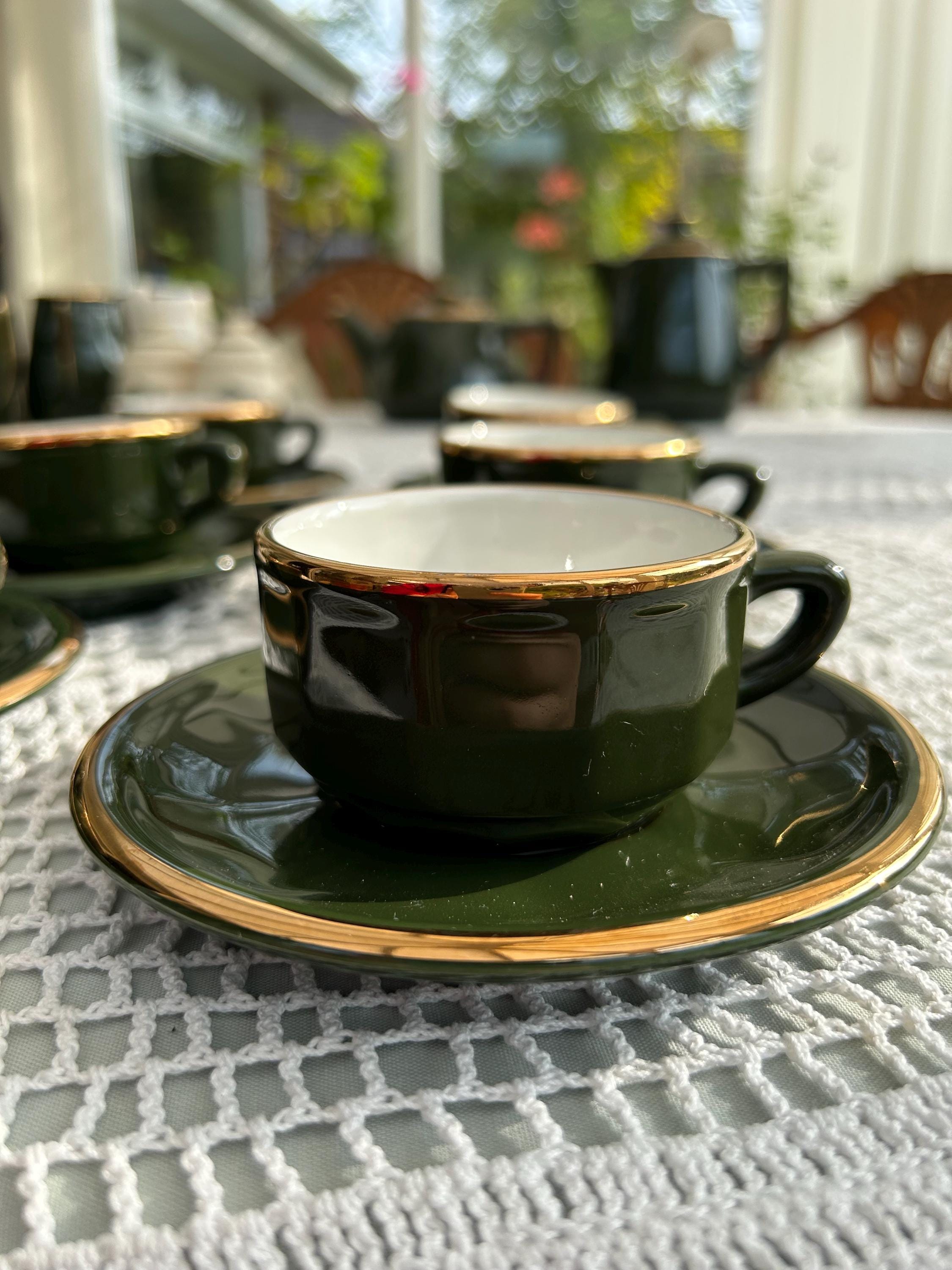 Apilco Espresso Coffee Cup Set of Six | Excellent Condition | Stamps on ...