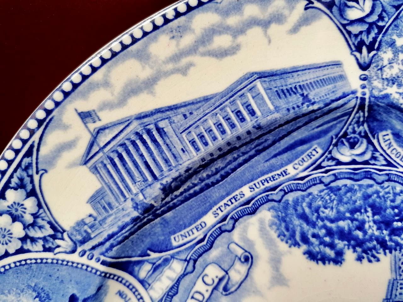 The Washington Plate Vintage From 1940s Old English - Etsy UK