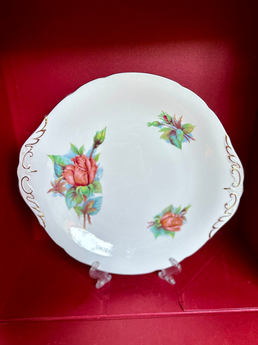Paragon 'six World Famous Roses' Tea Time Cale Plate “ Rendezvous ...