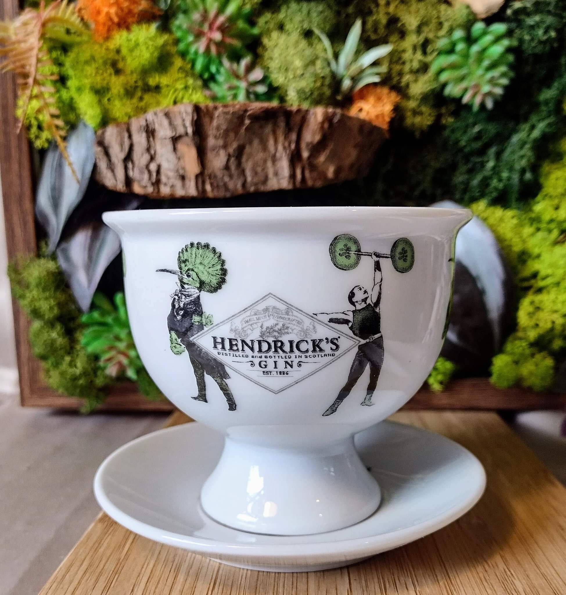 Hendricks Gin Cup & Saucer Ceramic Gin Set Tea Set Goblet Drinking ...